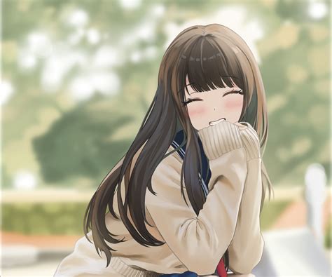 Anime Girl W Brown Cute Brown Girls Brown Anime Girl Hd Wallpaper
