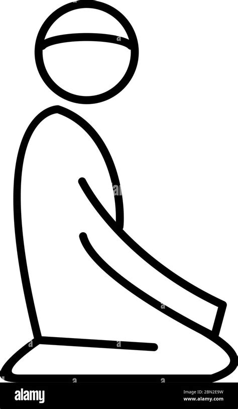 Offering Prayer Beautiful Line Black Icon Stock Vector Image And Art Alamy