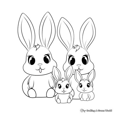 Cute Bunny Rabbit Coloring Pages