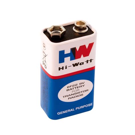 Hi Watt Hw 9v Battery 6f22 Carbon Zinc Mybattery In