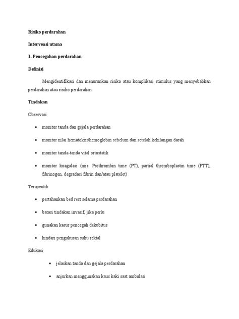 Mengelola Risiko Perdarahan Dan Pencegahan Syok Pdf
