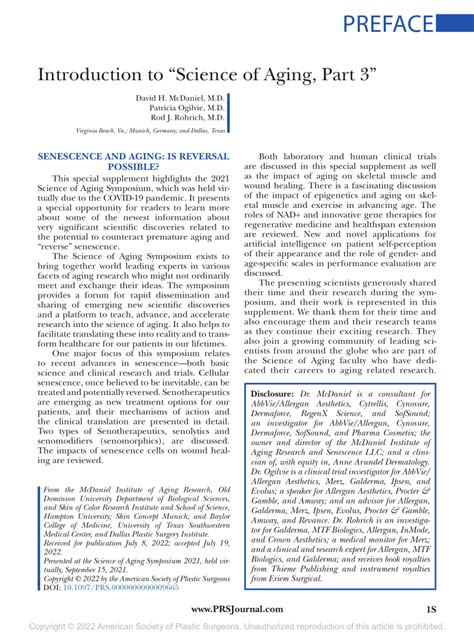 Pdf Introduction To “science Of Aging Part 3”