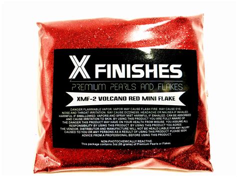 X Finishes Volcano Red Mini Flake 85g3oz Pack