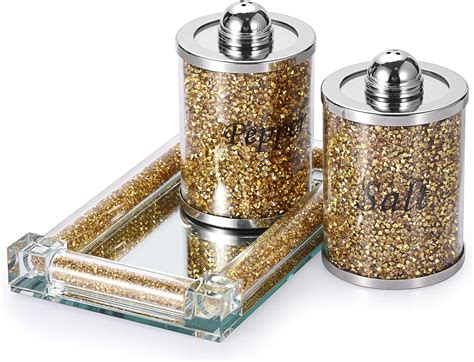 Salt And Pepper Shakersglass Crystal Salt And Pepper