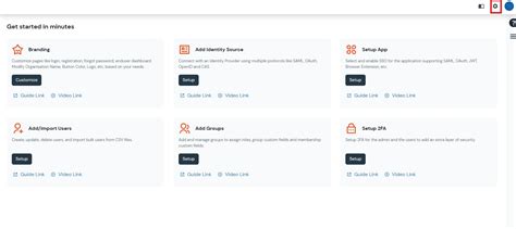 Dashboard Applications Miniorange End User Self Service Portal
