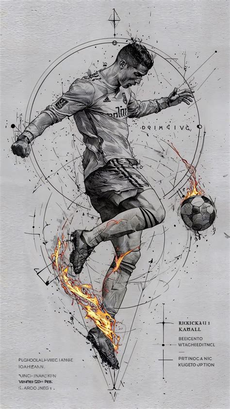 Cristiano Ronaldo Fotball Drawing Football Drawing Art Sketch