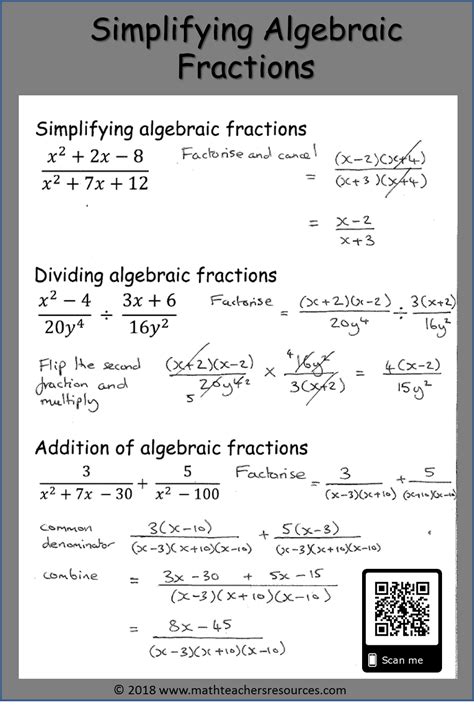 Simplify Algebraic Expressions