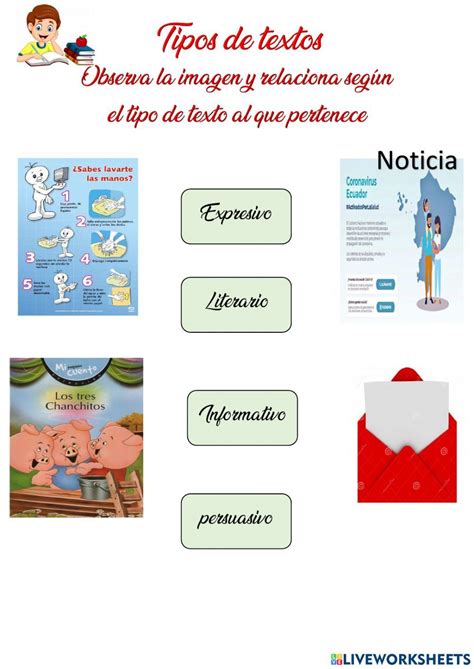 Tipo De Textos Activity Tipos De Texto Textos Lengua Y Literatura