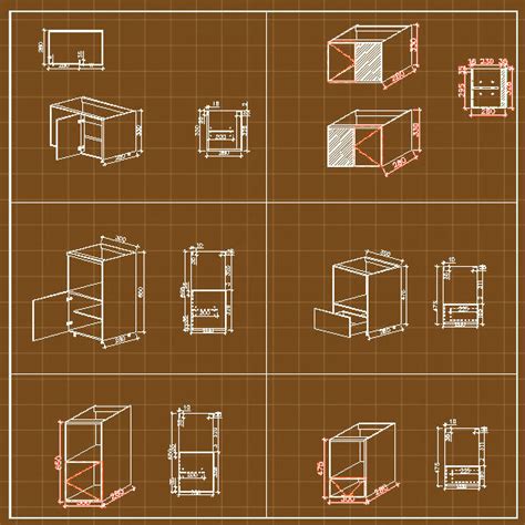 Kitchen Cabinet Cad Blocks Cabinets Matttroy