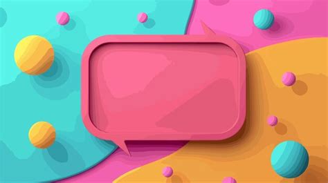 D Rectangular Rounded Empty Speech Bubble Vector Premium AI Generated Vector