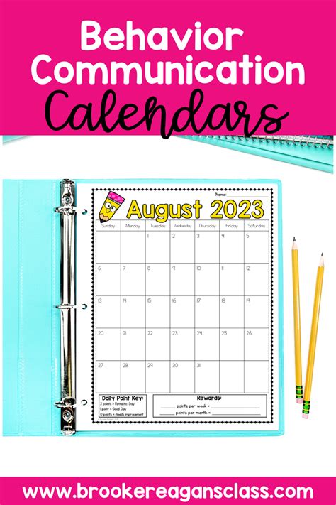 Behavior Calendars For Effective Classroom Communication