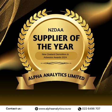 Supplier Of The Year 2024 Alpha Analytics Limited Alpha Analytics