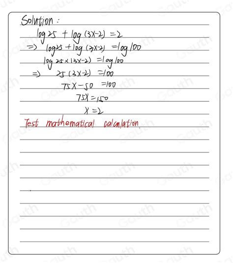 Solved Log 25log3x 22 Algebra