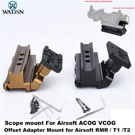 Tactical Scope Optic Base Mount For Acog Vcog For T2 T1 Rmr Offset Base Adapter Ebay