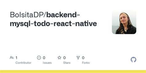Github Bolsitadpbackend Mysql Todo React Native