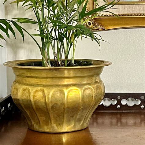 Large Brass Planter Etsy