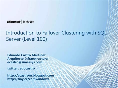 Introduction To Failover Clustering With Sql Server Pdf Operating