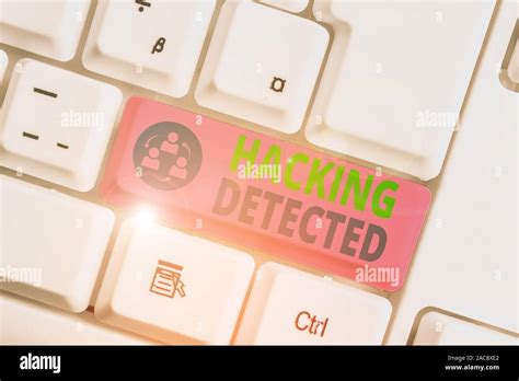 Text Sign Showing Hacking Detected Business Photo Text Identify The Presence Or Unauthorized