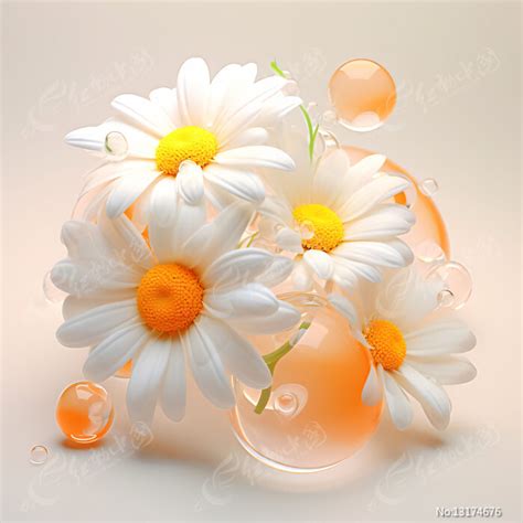 可爱的小雏菊花束ai图片下载红动中国