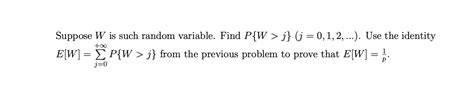 Solved Recall That A Geometric Random Variable With Chegg