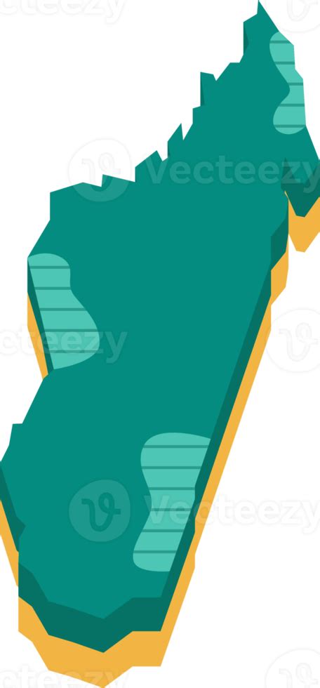 3d Map Of Madagascar 11659175 Png