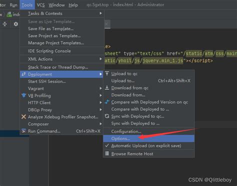 phpstorm配置ftp同步文件到服务器