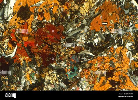 Gabbro Is A Mafic Igneous Intrusive Rock Photomicrograph Thin Section