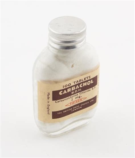 Bottle Of Carbachol Tablets Science Museum Group Collection