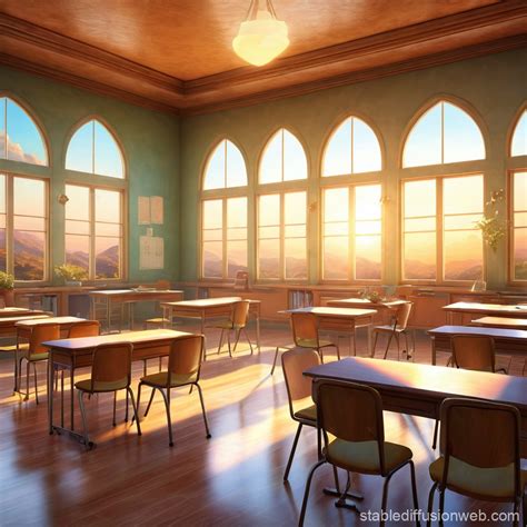 Realistic Morning Classroom Stable Diffusion Online