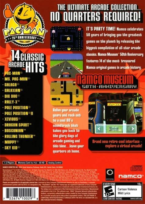 Namco Museum 50th Anniversary For Playstation 2 Sales Wiki Release