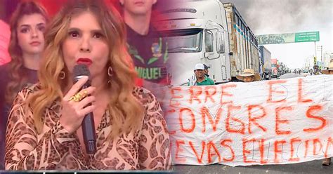 Protestas En Perú Johanna San Miguel Pide Que Acaben Protestas Y