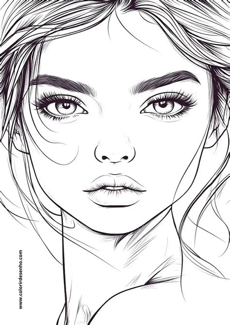 Coloring Pages Face Woman
