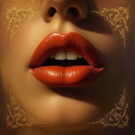 Free Golden Speaking Beauty Image Lips Portrait Renaissance