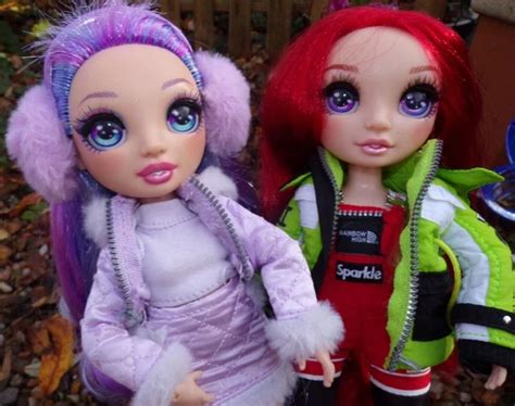 2 Rainbow High Winter Break Dolls Violet Willow And Ruby Anderson Mga