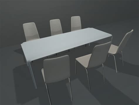 Modern Table With Chairs 3d 인테리어 Unity Asset Store