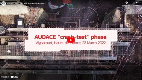 Audace Crash Test With Sisgeo Instruments Sisgeo