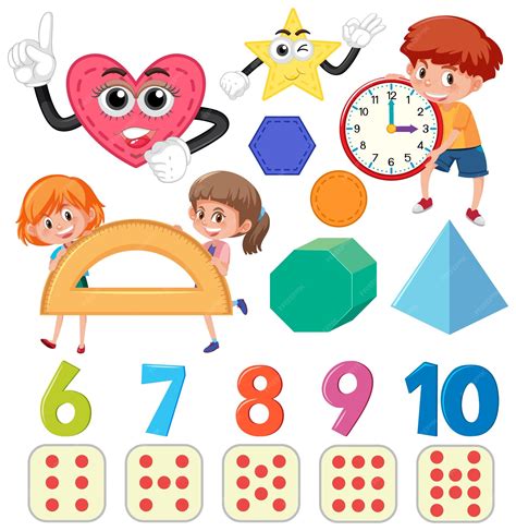 Classroom Clipart Numbers Cartoon