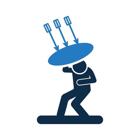 Premium Vector Arrow Breaking Shield Icon Simple Color Vector