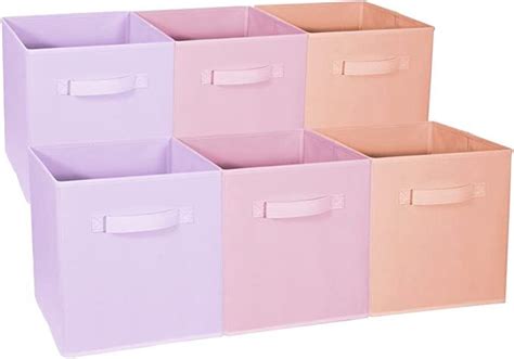 Sorbus 11 Inch Cube Storage Organizer Bins 6 Pack Storage Unit