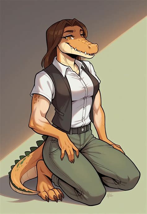 Lap Horny Expression Female Girl Turning Into A Female Alligator