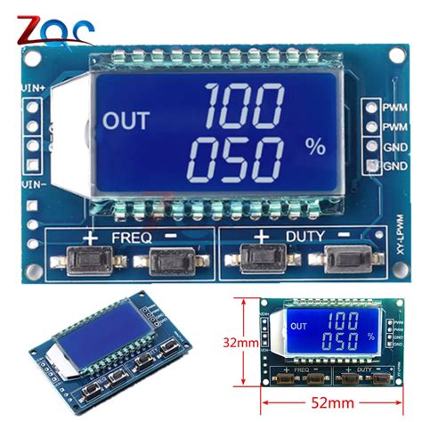 신호 발생기 Pwm 펄스 주파수 듀티 사이클 조정 가능 모듈 Lcd 디스플레이 1hz 150khz 33v 30v Pwm