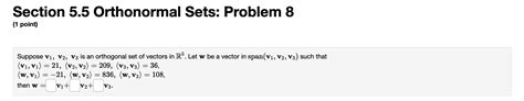 solved suppose v1 v2 v3 ﻿is an orthogonal set of vectors in