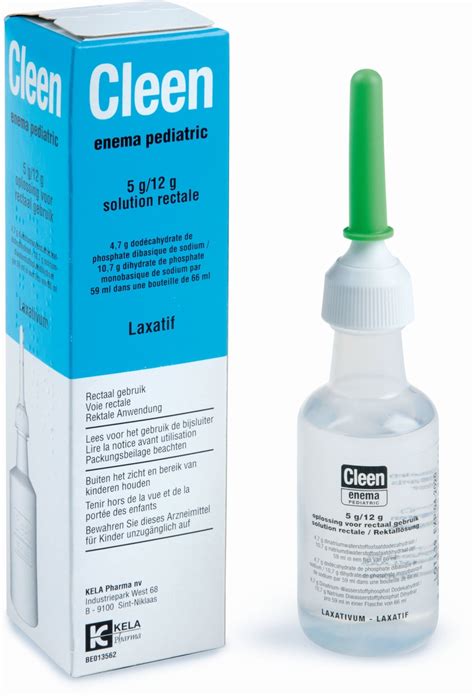 Cleen Enema Pediatric 5g12g Solution Rectale 66ml Constipation