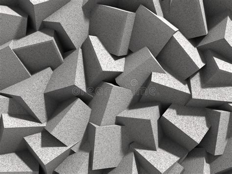 Abstract Geometric Concrete Cubes Blocks Background Stock Image Image