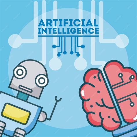 Premium Vector Artificial Intelligence Robot Cartoon Concept