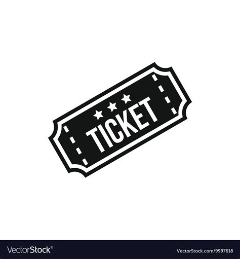 Movie Ticket Icon Simple Style Royalty Free Vector Image