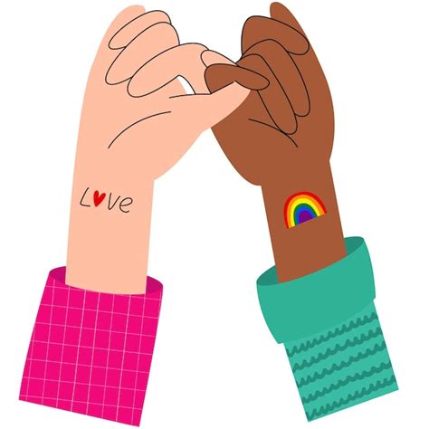 Premium Vector Two Womans Hands Holding Each Other Love Is Lovepride Month Banner Lgbt Community