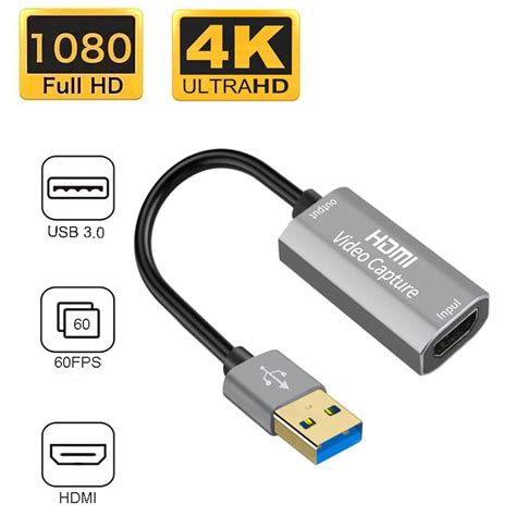 Video Capture Card Hdmi To Usb 3 0 Full Hd 1080p 4k Hdmi Capture Cable