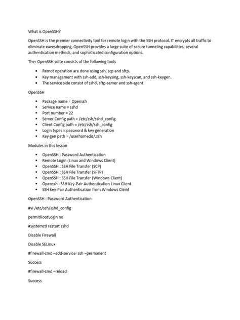 what is openssh pdf secure shell software