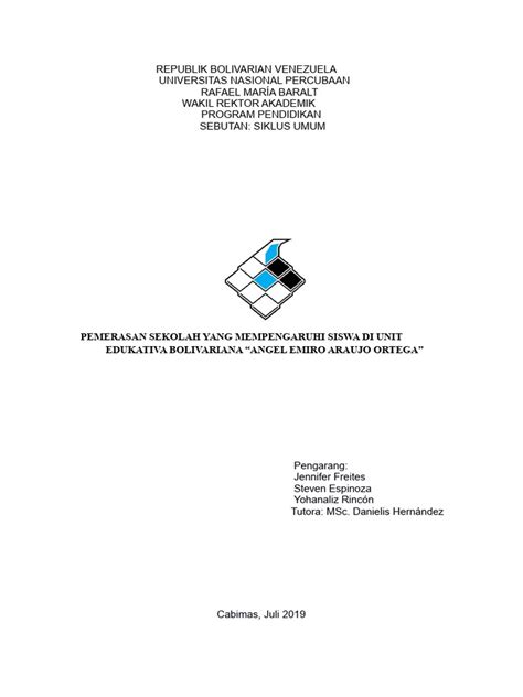 Proyek Perundungan Sekolah Angel Emiro Baru Pdf